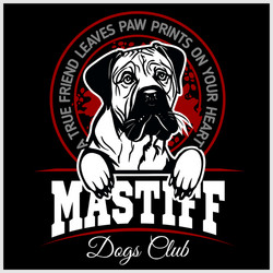 Mastiff - set for t-shirt logo Royalty Free Vector Image
