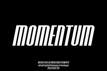 Bold modern slant font with alternate style Vector Image
