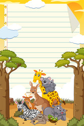 Wooden signs template with australian animals Vector Image