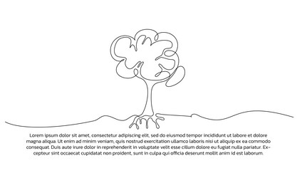 Continuous Line Trees Vector Images (over 4,700)