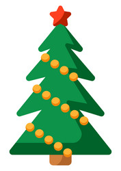Christmas tree cartoon character Royalty Free Vector Image