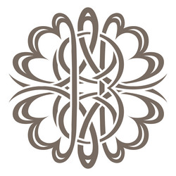 Calligraphic rounded ornament frame 3 Royalty Free Vector