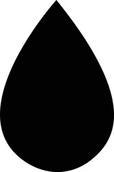 Water drop shape black drops icon Royalty Free Vector Image
