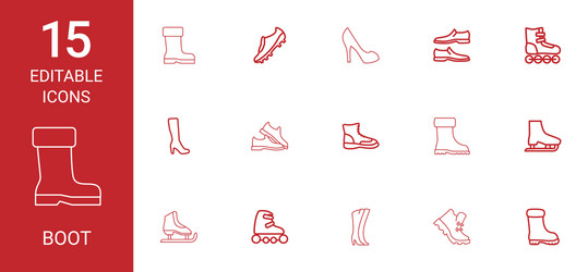 Boot icons Royalty Free Vector Image - VectorStock