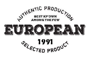 Authentic european product stamp Royalty Free Vector Image