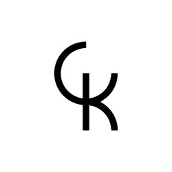 Ck crown logo Royalty Free Vector Image - VectorStock