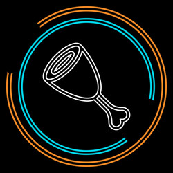 Meat steak dinner lunch food icon Royalty Free Vector Image