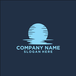 Moon light logo design Royalty Free Vector Image