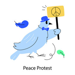 Peaceful protest Royalty Free Vector Image - VectorStock