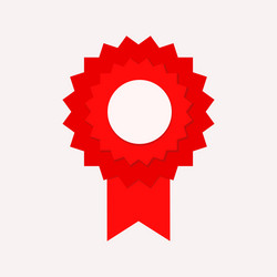 Red seal guarantee with ribbon Royalty Free Vector Image