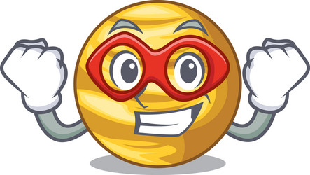 Super hero image of planet saturn in character Vector Image