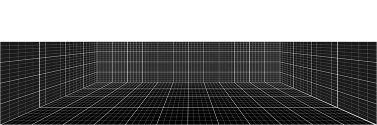 3d room corner with perspective grid interior Vector Image