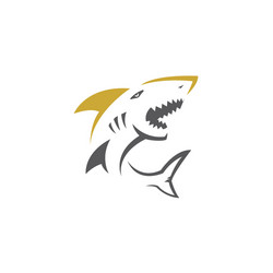 Sawfish stylized saw shark logo design Royalty Free Vector