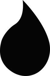 Water drop shape black drops icon Royalty Free Vector Image