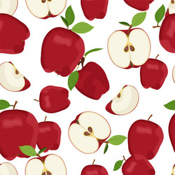 Colorful apples seamless pattern Royalty Free Vector Image