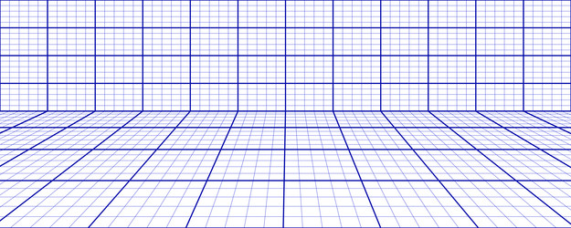 3d room corner with perspective grid interior Vector Image