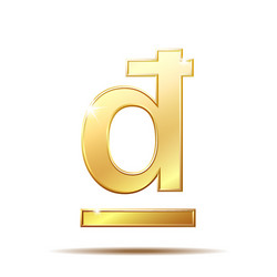 Golden dong sign vietnamese currency symbol Vector Image