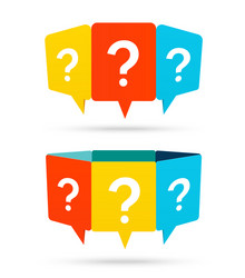 Box with question mark icons Royalty Free Vector Image
