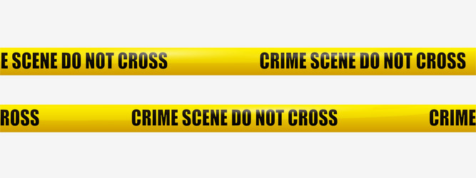 Yellow crime scene tapes Royalty Free Vector Image