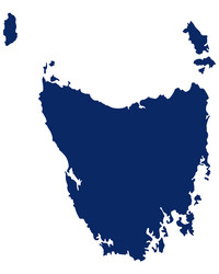 Map queensland in blue colour Royalty Free Vector Image