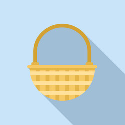Farm basket icon flat style Royalty Free Vector Image