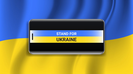 Stand with ukraine banner ukrainian Royalty Free Vector