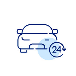24 hour car rental service hourly sharing Vector Image