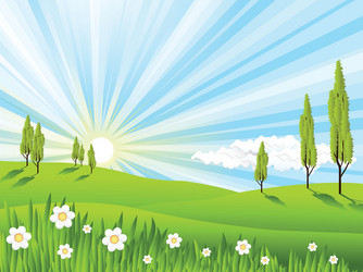 Country landscape Royalty Free Vector Image - VectorStock