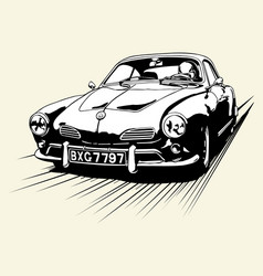 Retro poster vintage car Royalty Free Vector Image