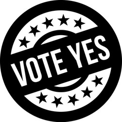 Yes stamp yes rectangular stamp on white Vector Image