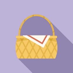 Farm basket icon flat style Royalty Free Vector Image