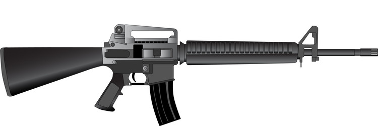 Typical army rifle Royalty Free Vector Image - VectorStock