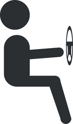 Driver silhouette avatar icon Royalty Free Vector Image