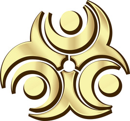 Pin position group unity gold logo Royalty Free Vector Image