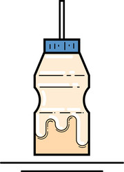 Yakult bottle on white bg Royalty Free Vector Image