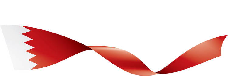 Bahrain flag on a white Royalty Free Vector Image