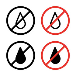Oil free icon set palm non greasy fat control Vector Image