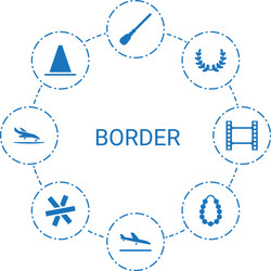 22 border icons Royalty Free Vector Image - VectorStock