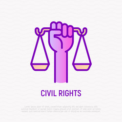 Human rights line icons collection freedoms Vector Image