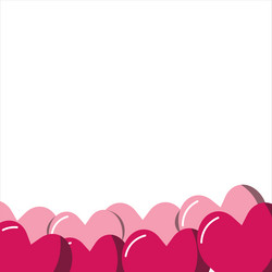 Heart valentine footer Royalty Free Vector Image