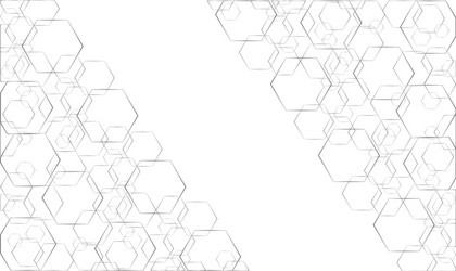 Hexagon line abstract and space art background Vector Image