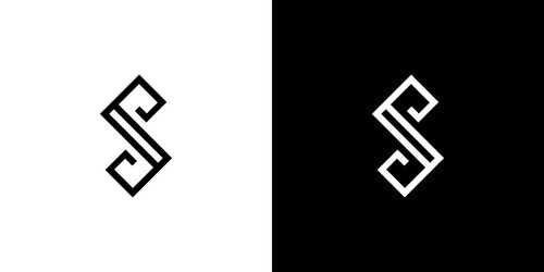 Simple and modern letter ss initials logo design Vector Image