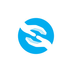 Open hand logo Royalty Free Vector Image - VectorStock