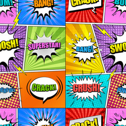Comics book background colorful halftone pattern Vector Image