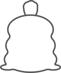 Full bag icon symbol isolated on white background Vector Image