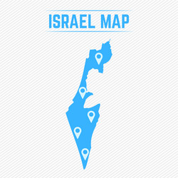 Outline simple map of israel Royalty Free Vector Image