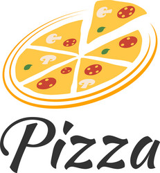 Two logo pizza on a white background Royalty Free Vector