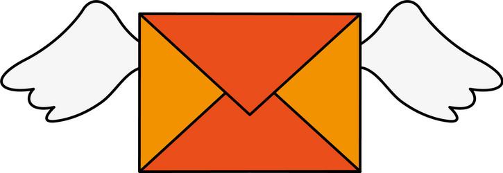 Mail with wings Royalty Free Vector Image - VectorStock