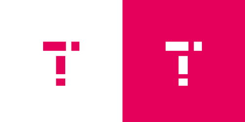 Modern and simple letter t initials logo design Vector Image