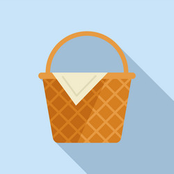Farm basket icon flat style Royalty Free Vector Image